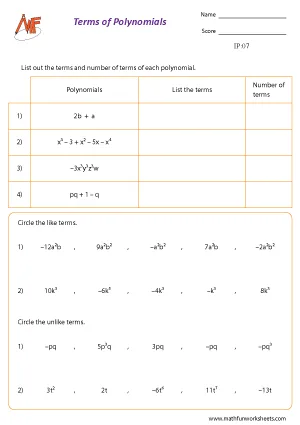 Naming Polynomials Worksheet Games Week 4 Lydia Kang. I. Create